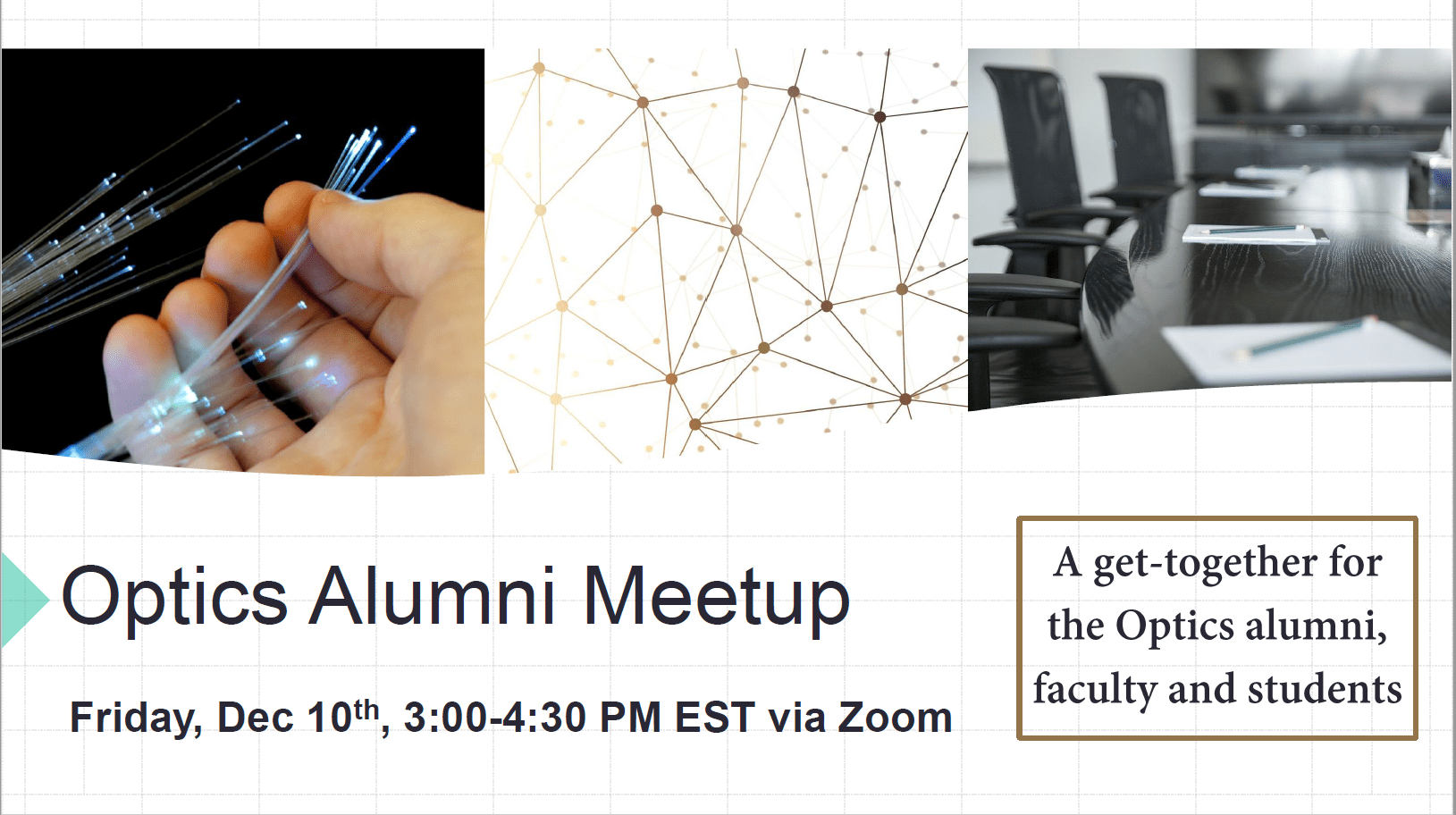Optics Alumni Meetup - Department of Physics and Optical Science